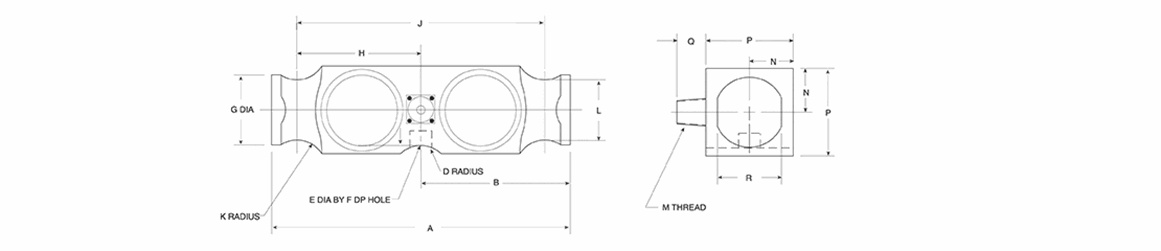 VPG Sensortronics 65040A-1127W Alloy Steel, Double-Ended Beam Load Cell