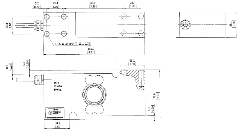 VPG Tedea-Huntleigh 1510 Stainless Steel, Single Point Load Cell