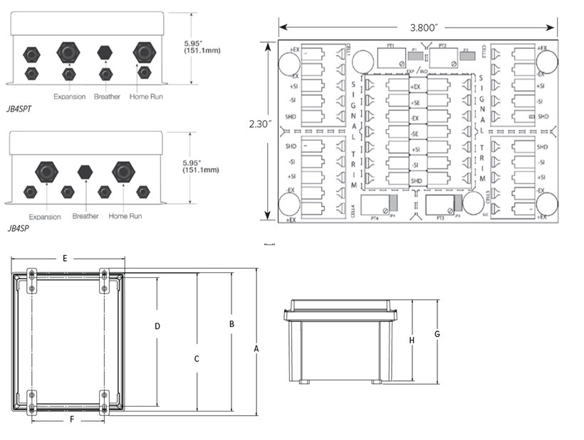 JB4SP and JB4SPT TuffSeal® Signal Trim Junction Box