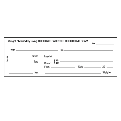 Mechanical Scale Tickets