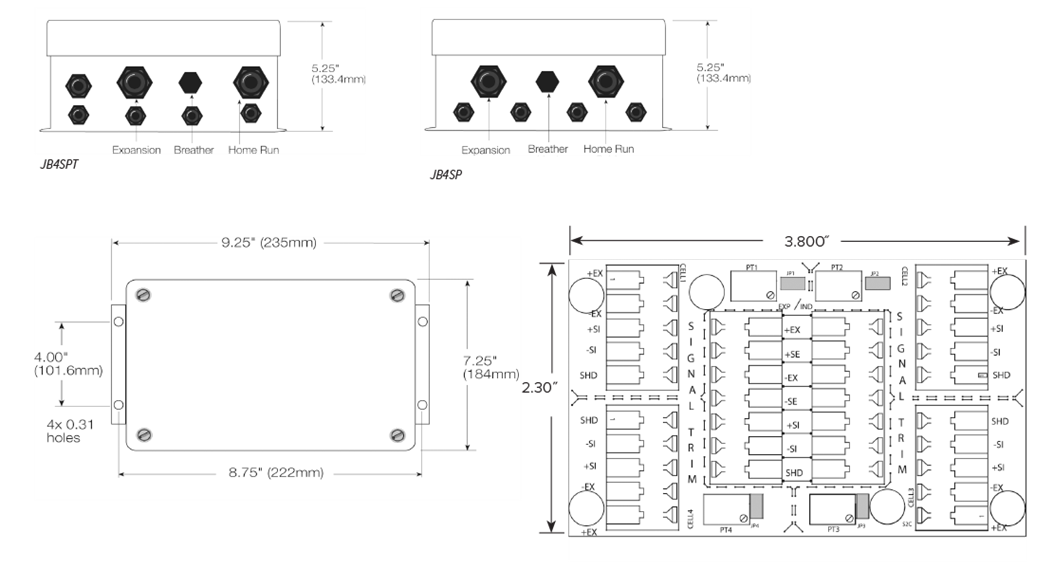 JB4SP and JB4SPT TuffSeal® Signal Trim Junction Box