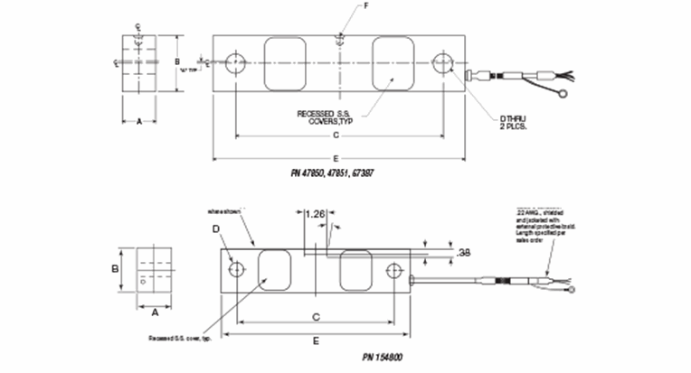 VPG Sensortronics 65061A Alloy/Stainless Steel, Double-Ended Beam Load Cell